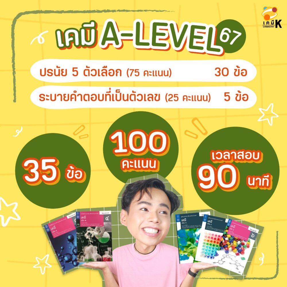 เคมี A-LEVEL 67 สอบอะไรบ้าง? - คอร์สเรียนเคมีออนไลน์ | เคมีพี่กัปตัน-เคมีK